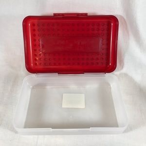 SpaceMaker | Office | Spacemaker Pencil Box Translucent Red Clear 99s ...